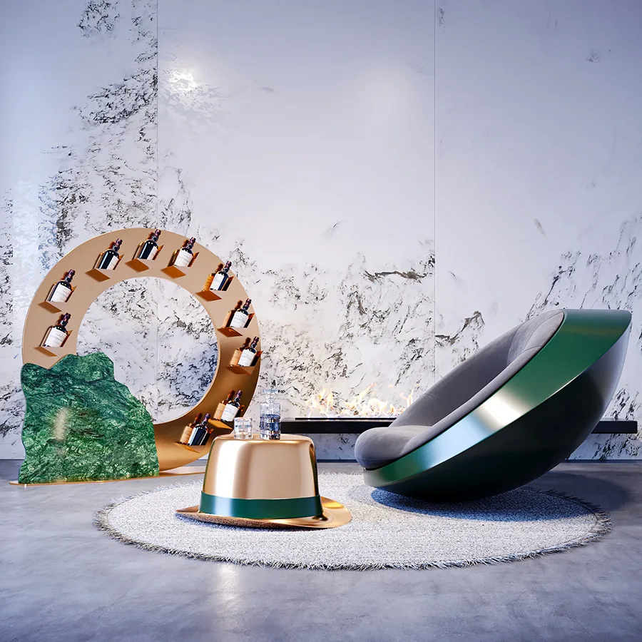 Italian Designer Single Chair Ufo Flying Saucer Sofa Glass Fiber ...