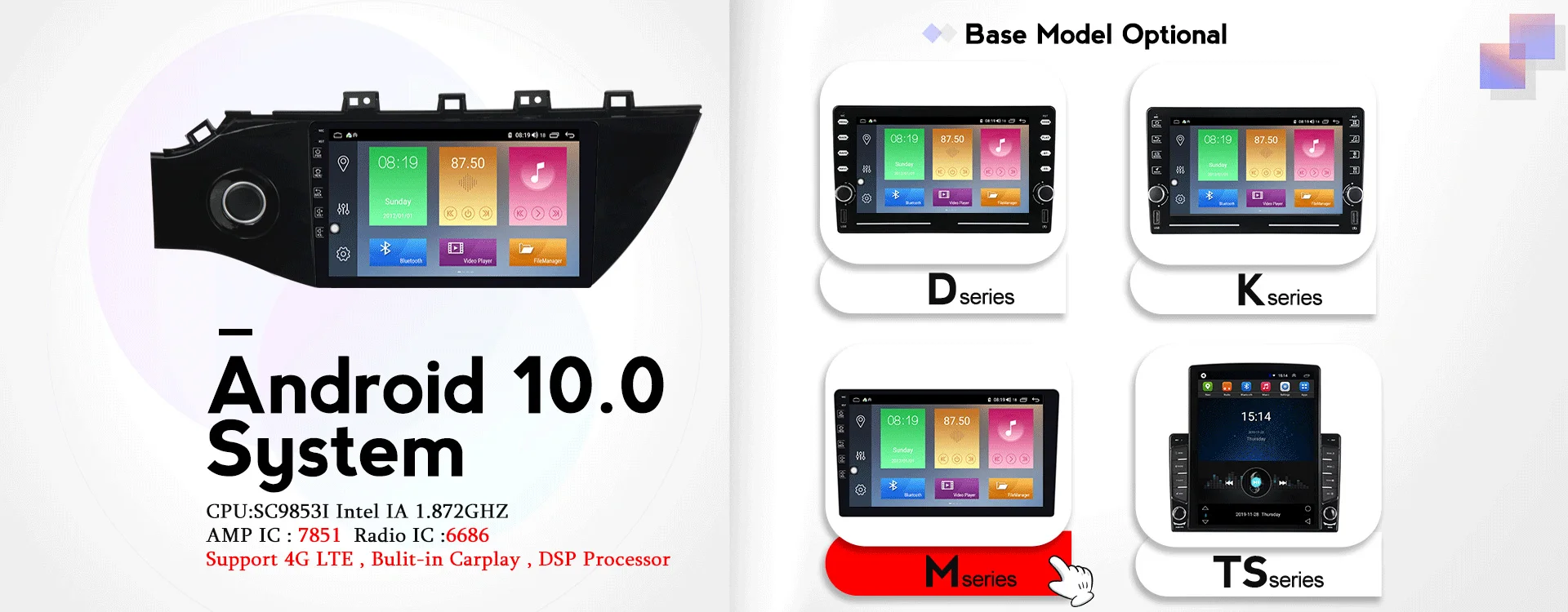 K Series Android 10.0 Ips Dsp Car Radio Gps Player For Universal Fit ...