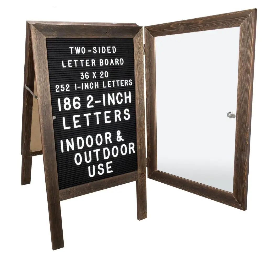 Large Wooden A-frame Sidewalk Sign 91.44 X 50.80 Cm Felt Board,Cafe ...