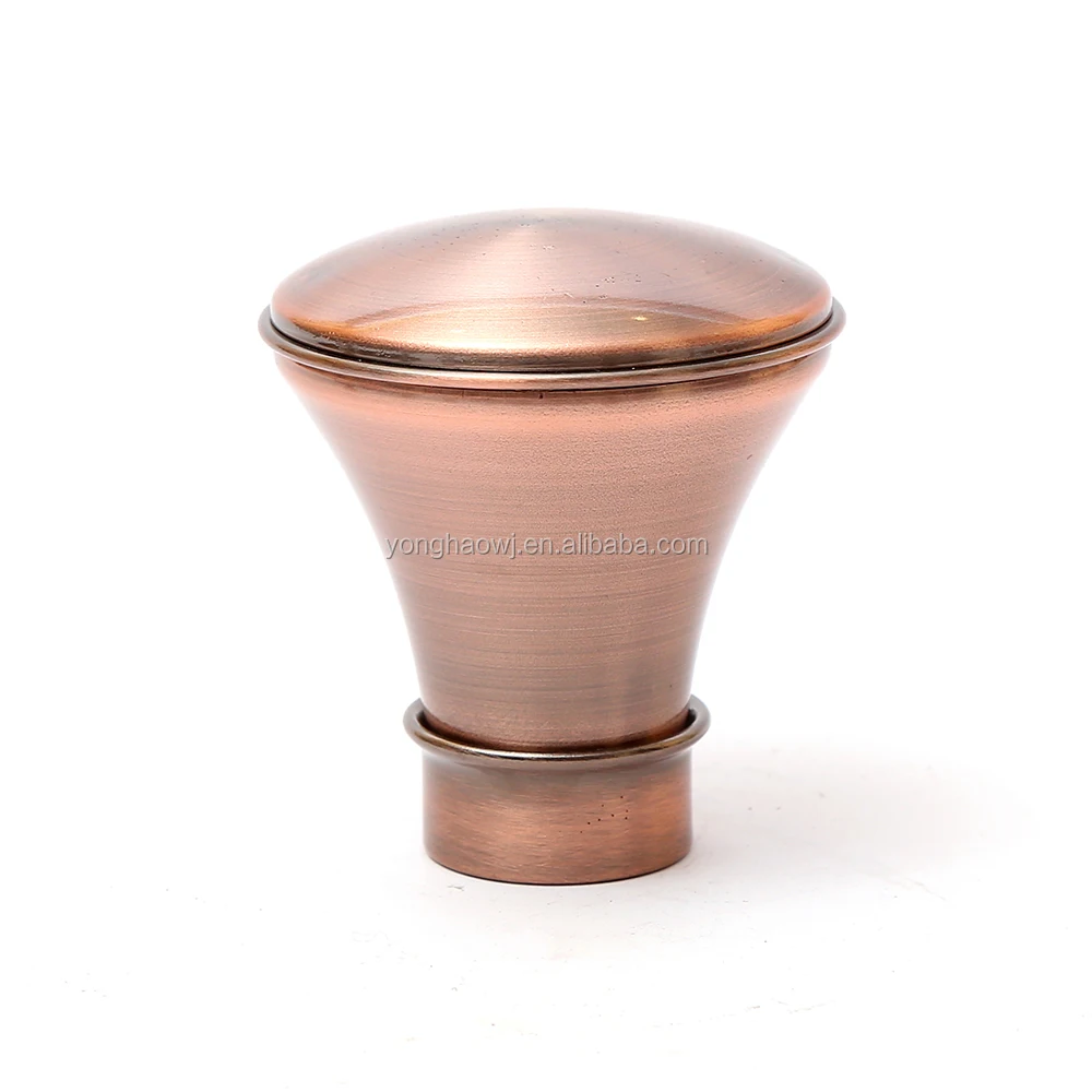 Simple Modern Decorative Curtain Rod Finials Curtain Pipe Terminal ...