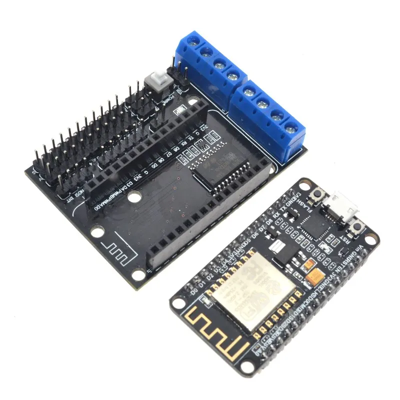 Node Mcu Development Kit Node Mcu + Motor Shield Wholesale Esp8266 Wifi Module Esp-12e Diy Rc ...