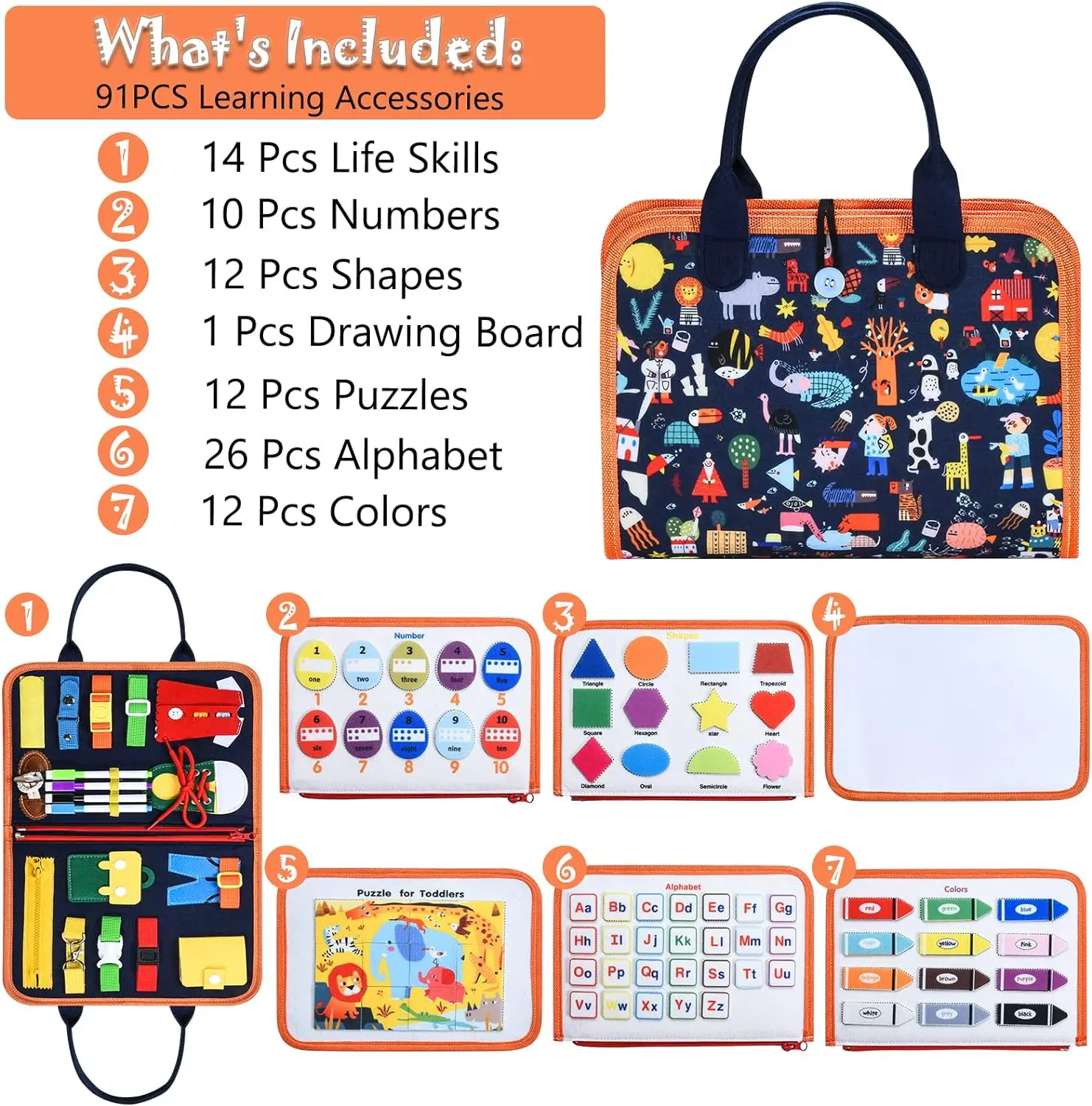 2025 New Autism Preschool Felt Busy Board Toddler Sensory Toys