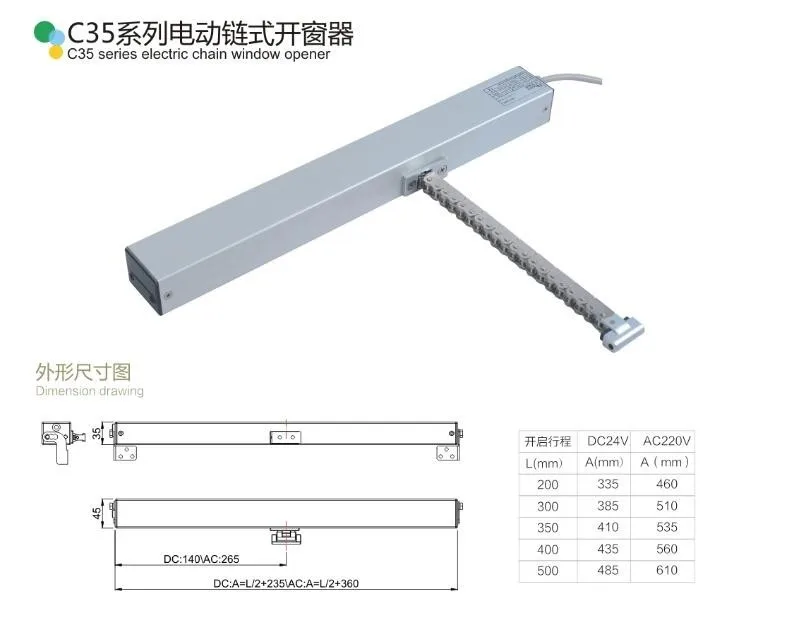 Professional Single/double Chain Greenhouse Automatic Window Opener ...
