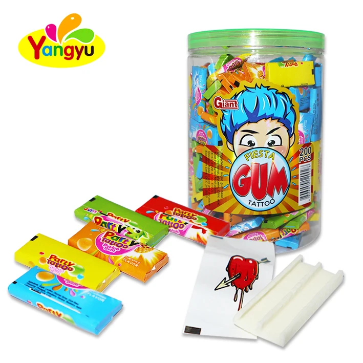 Tattoo Stickers Bubblegum Tubble Gum Chew Juicy Fruit Bubbles Gum ...