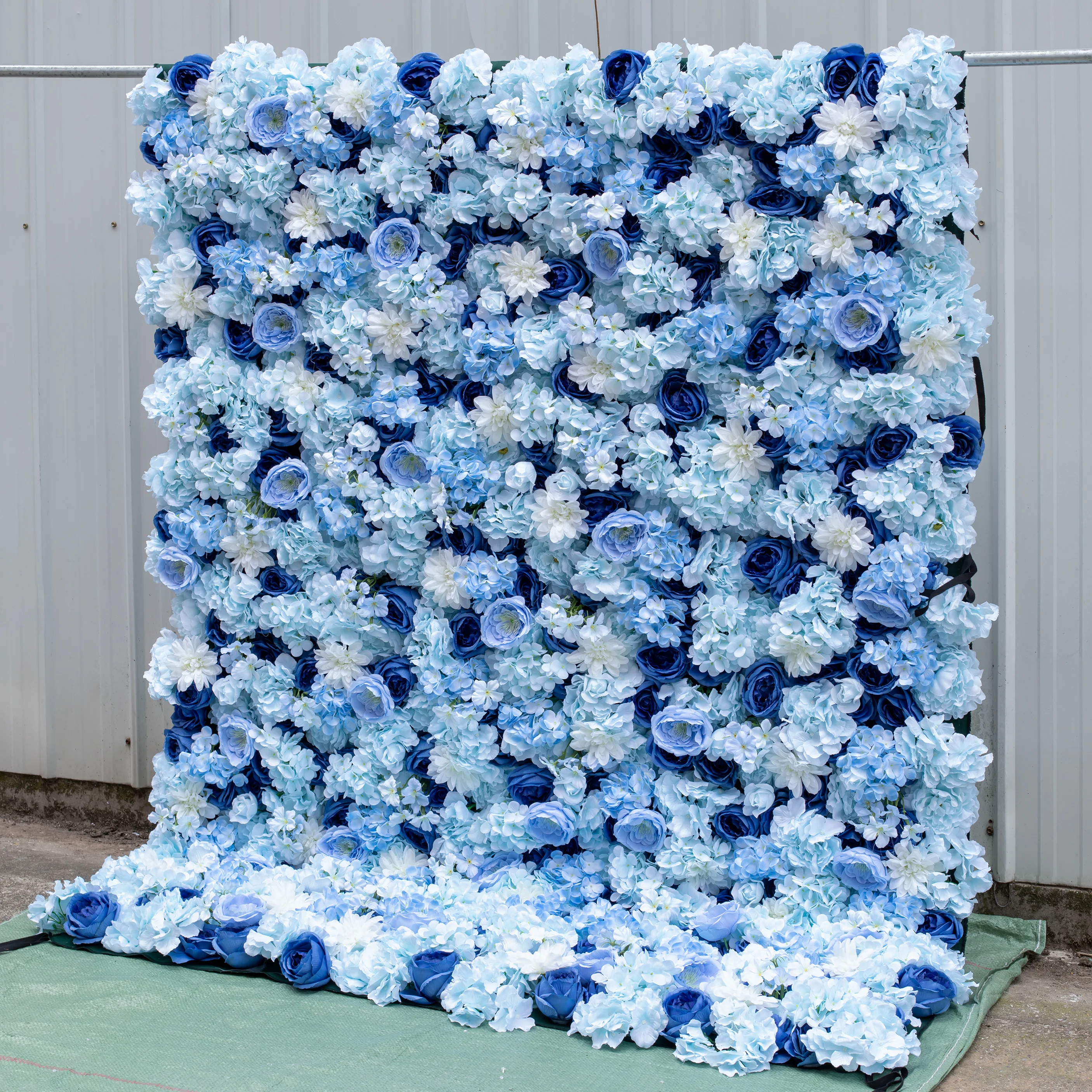 High Quality Silk Floral Panel Custom 5d/8d Artificial Rose Flower Wall ...