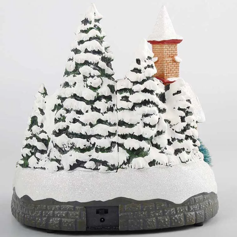 Hot Sell Holiday Decor Polyresin Musical Led Illuminated Noel Xmas ...