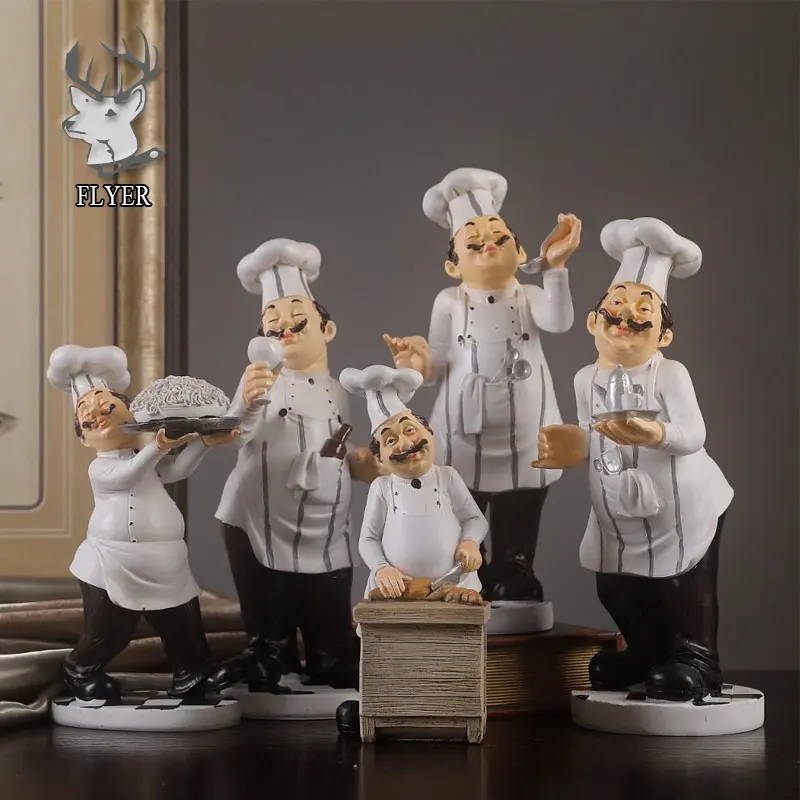 Custom Resin Figure Life Size Fiberglass Butler Statue Old Man Waiter ...