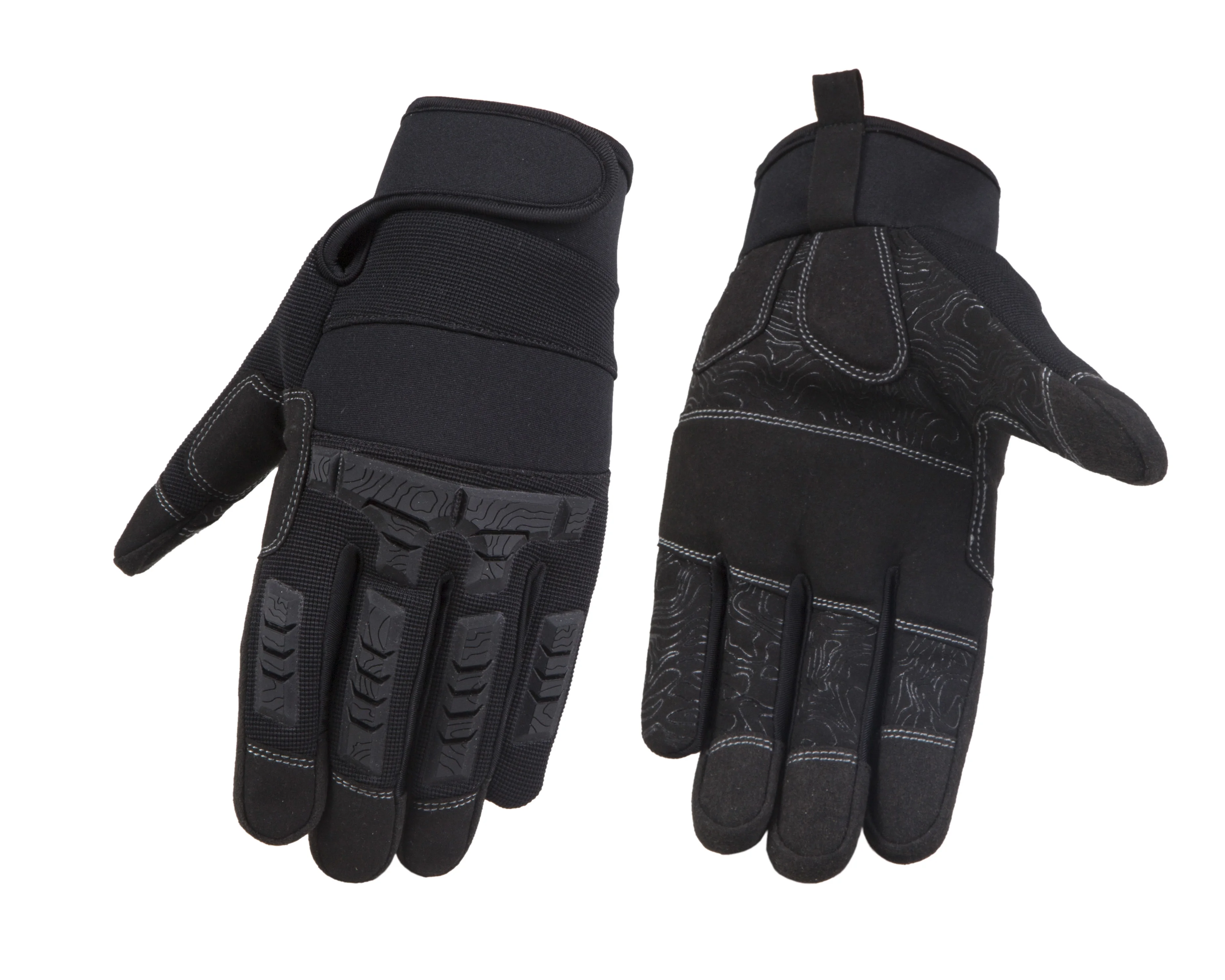 Anti Impact And Anti-slip Knuckle Protection Tactical Black Machinist ...