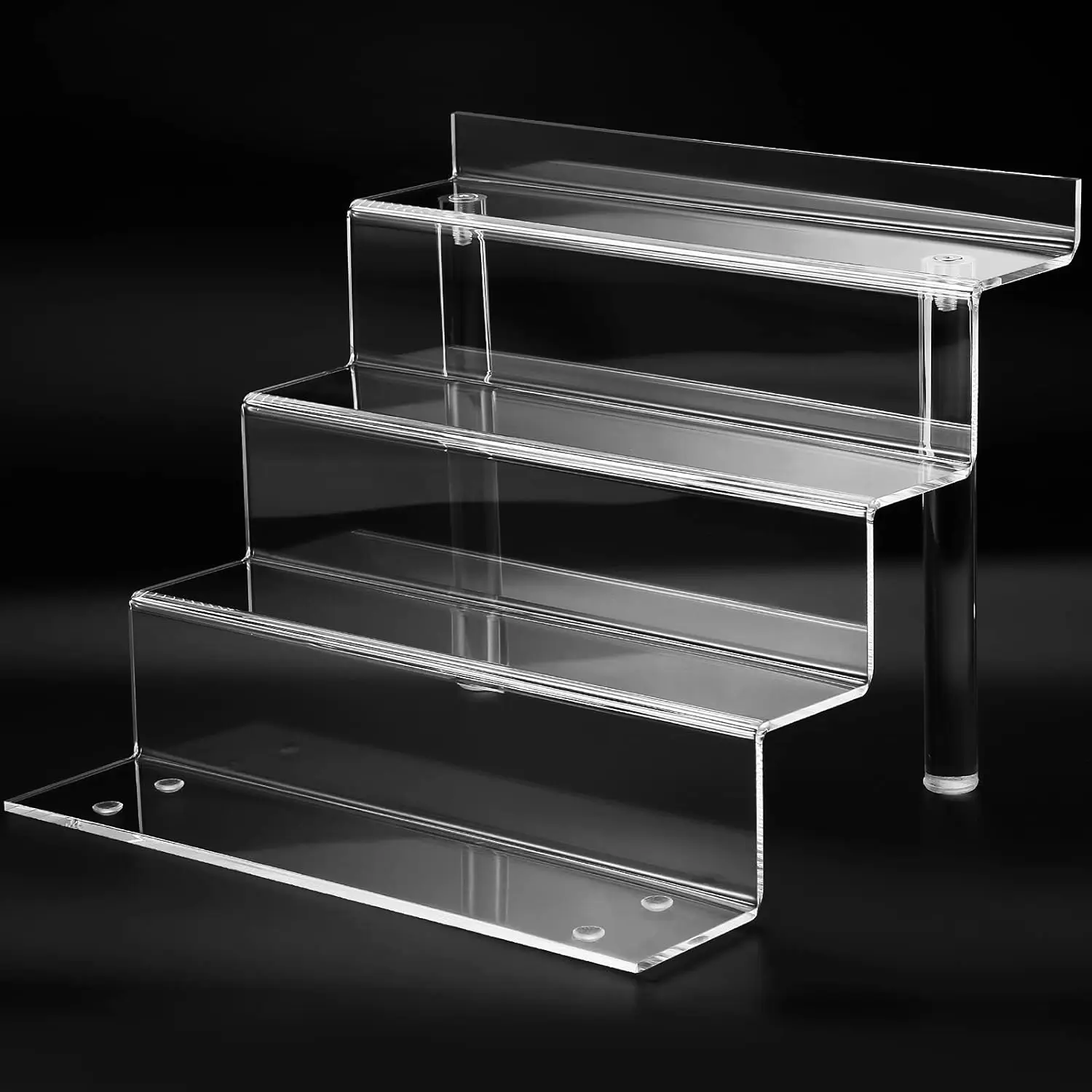 Clear Acrylic Display Riser Shelf Perfume Organizer And Amiibo Action ...