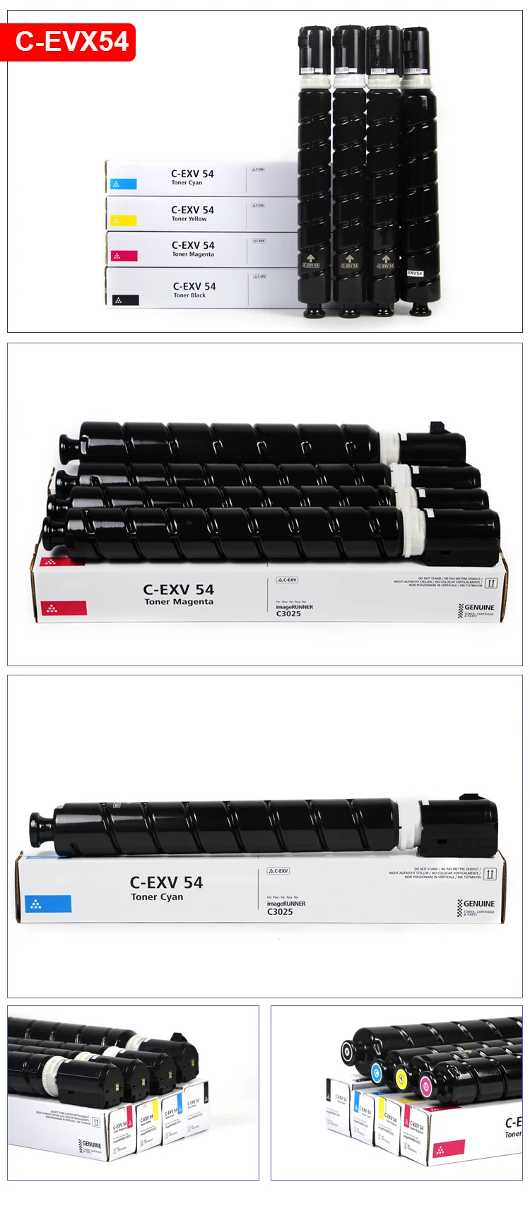 Jct Compatible Npg-74 Npg74 Exv54 C-exv54 C Exv54 Toner Cartridges For ...