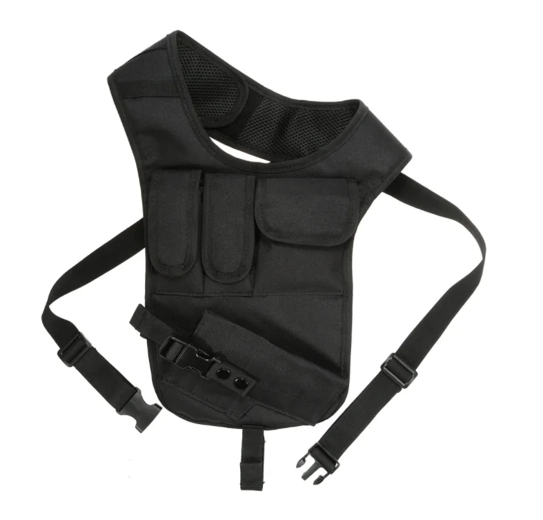 Coldre tático escondido peito de nylon, ombro, arma, peito com bolsa ...