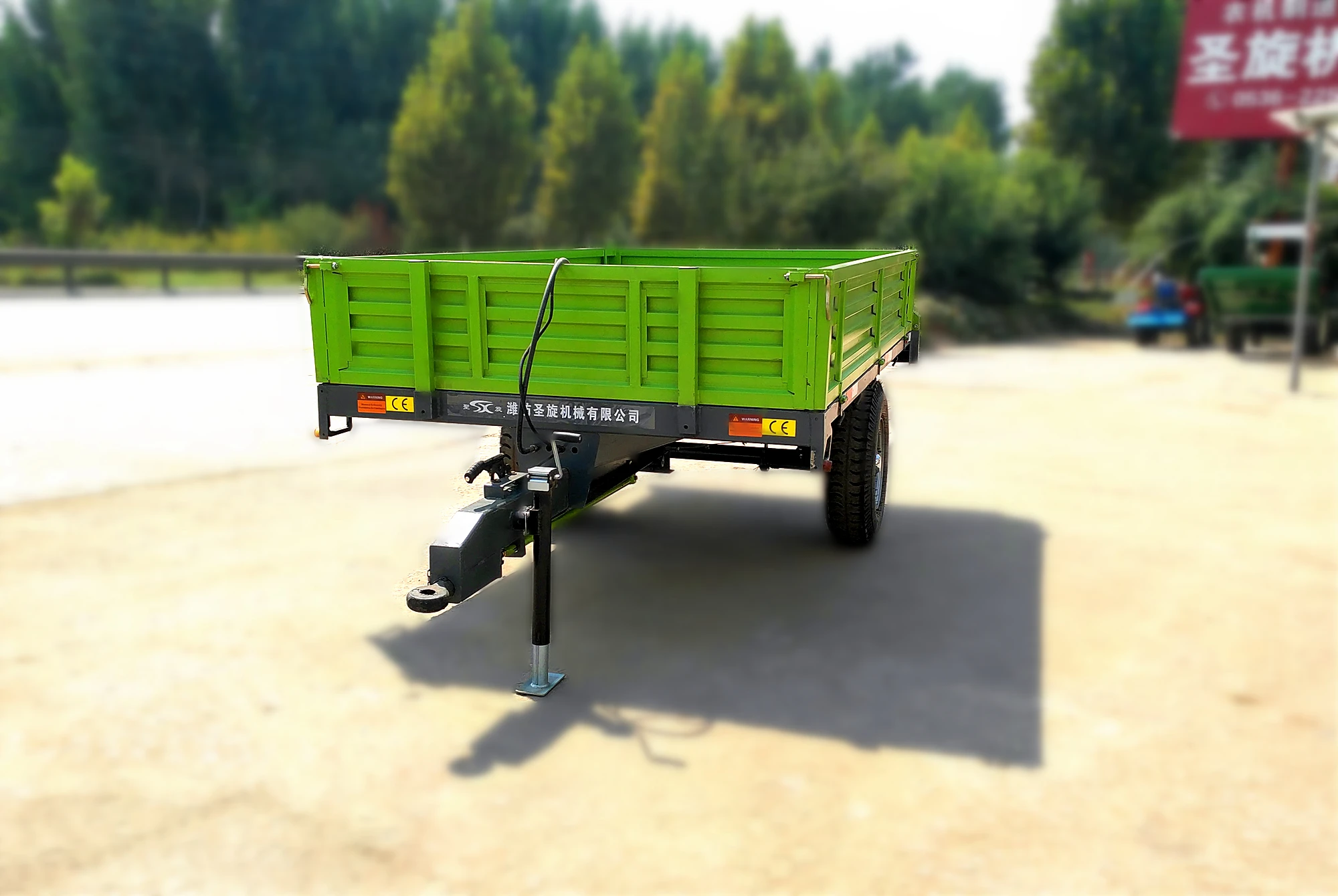 Mini Farm Tractor Dump Trailer - Heavy-Duty 1 Ton Capacity - OEM