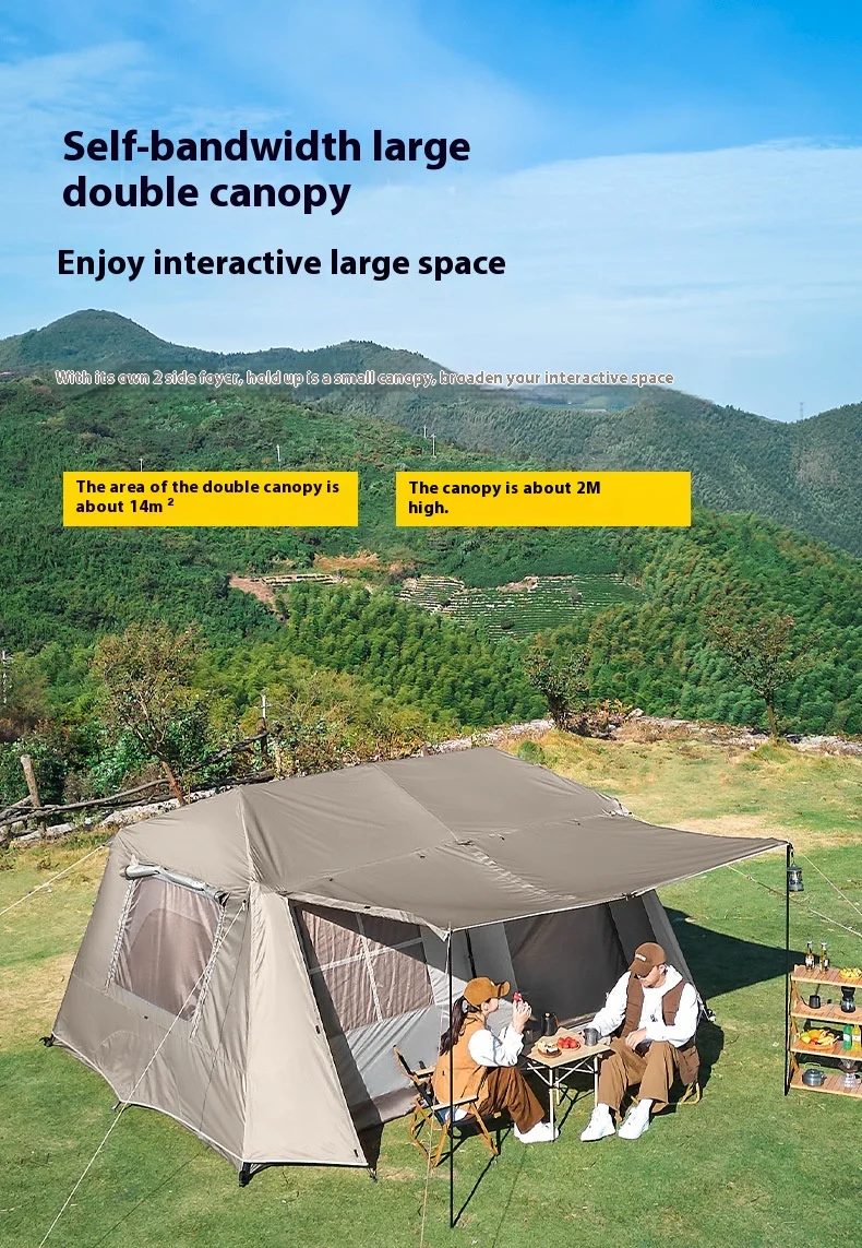 Large 13 Rooftop Outdoor Silver Tent Automatic Oxford Fabric Sunscreen ...