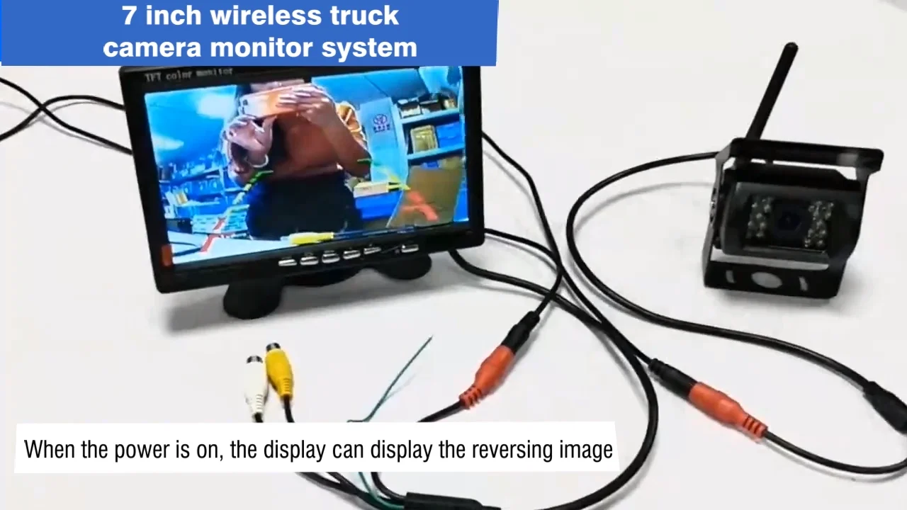 7 Inch Monitor Parking System 2.4g Wireless Truck Rearview Camera ...
