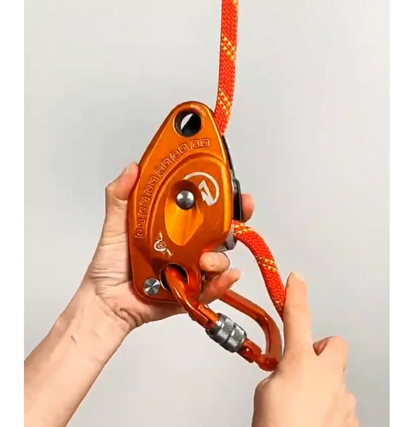 15kN Safety Climbing High-altitude Operations Descender Anti-Panic ...