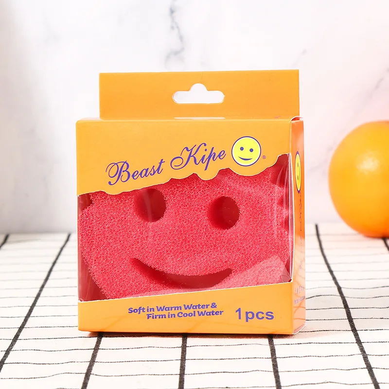 Smiley Face Magic Clean Wipe Smiley Face Sponge Wipe Honeycomb Sponge ...