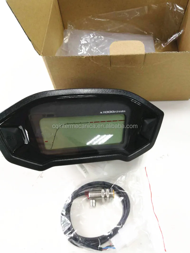 Diamond Motorcycle LCD Speedometer Tachometer Digital Modified 7 colors ...