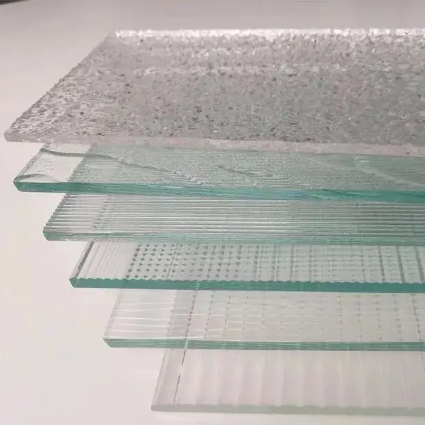 Decorative Glass Patterned Changhong Tempered Door Glass Clear Float ...