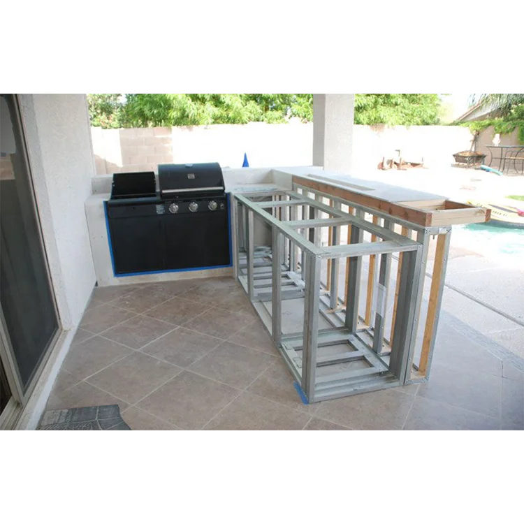 Custom Modular Gardens Outdoor Kitchen - Stainless Steel BBQ Island