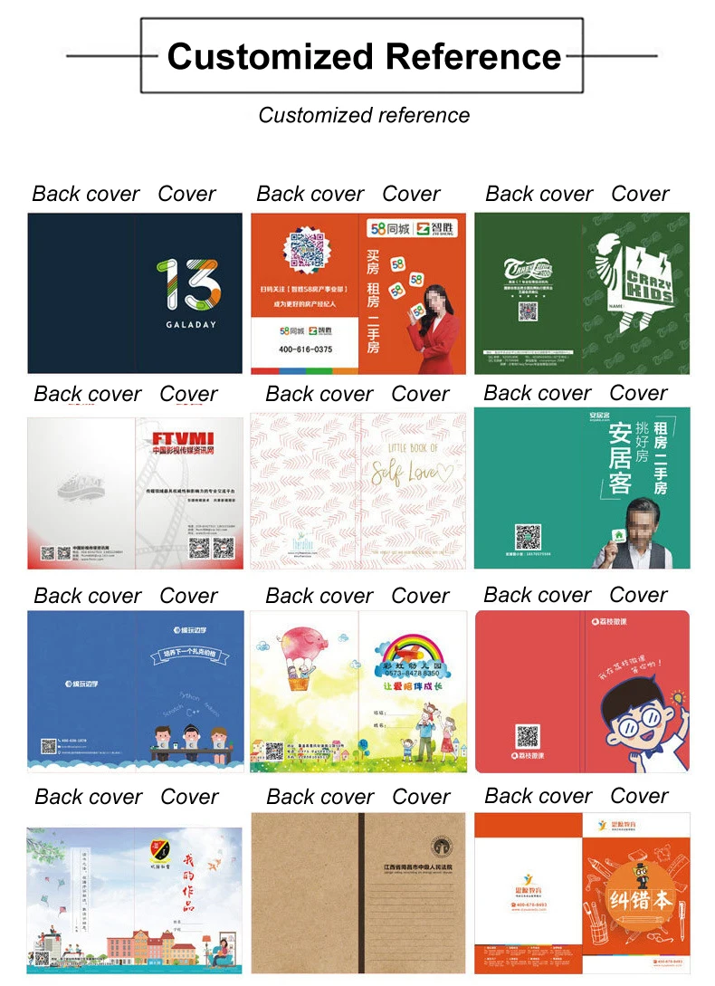 Custom Kraft Paper Saddle Stitching Binding School Student Exercise ...