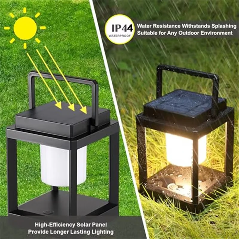 Waterproof Rechargeable Solar Table Lamp with Touch Control Indoor ...