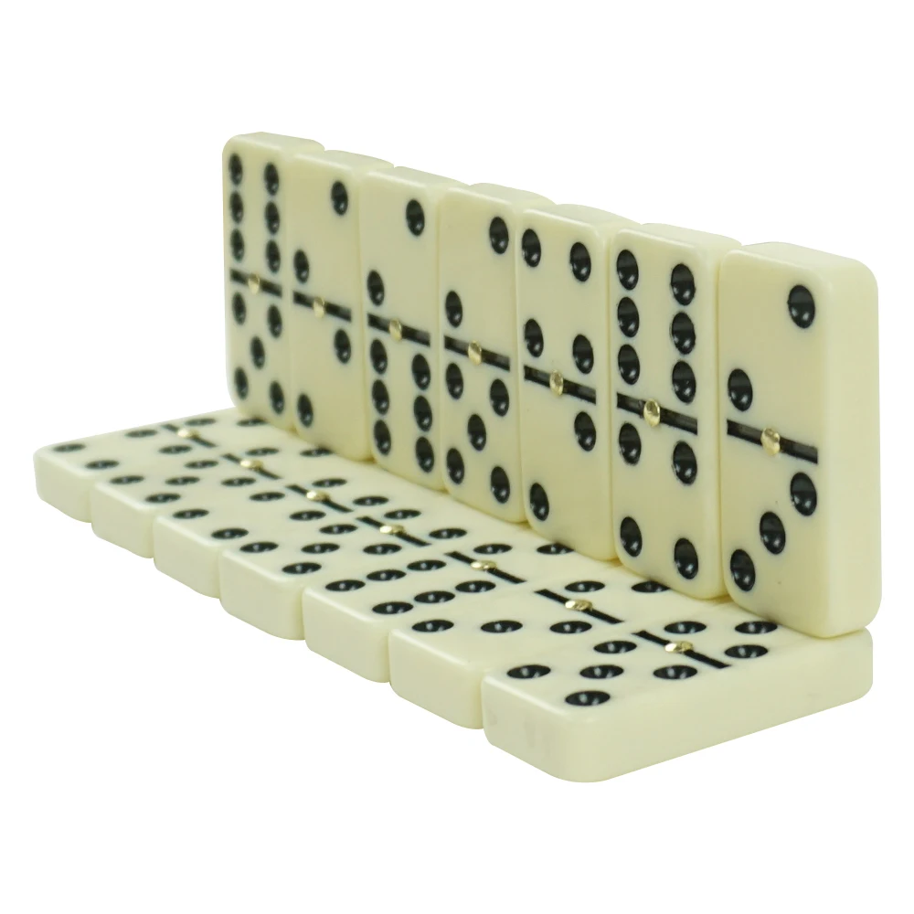 Wholesale Custom Ivory Colored Domino Set with Wood Box