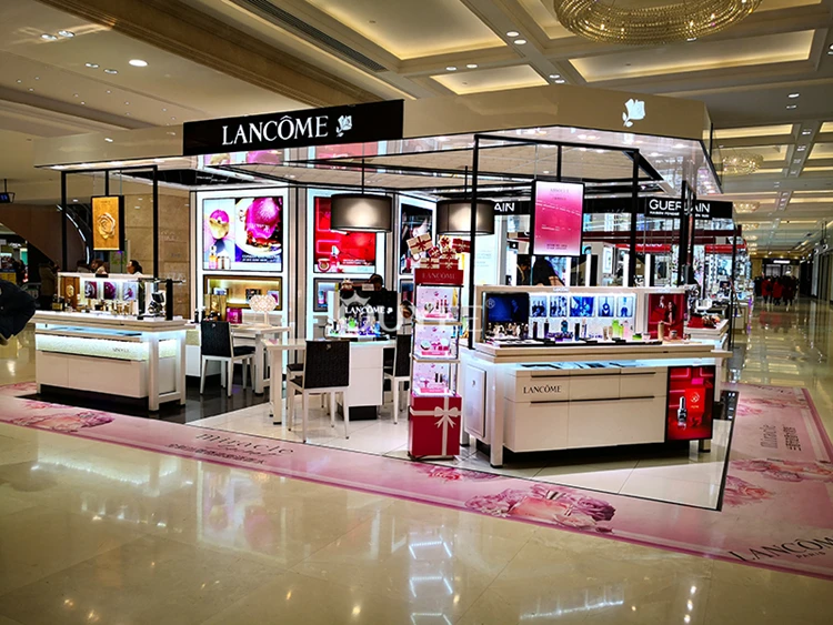Mall Kiosk Cosmetic Store Layout Design Women Cosmetic Showcase ...