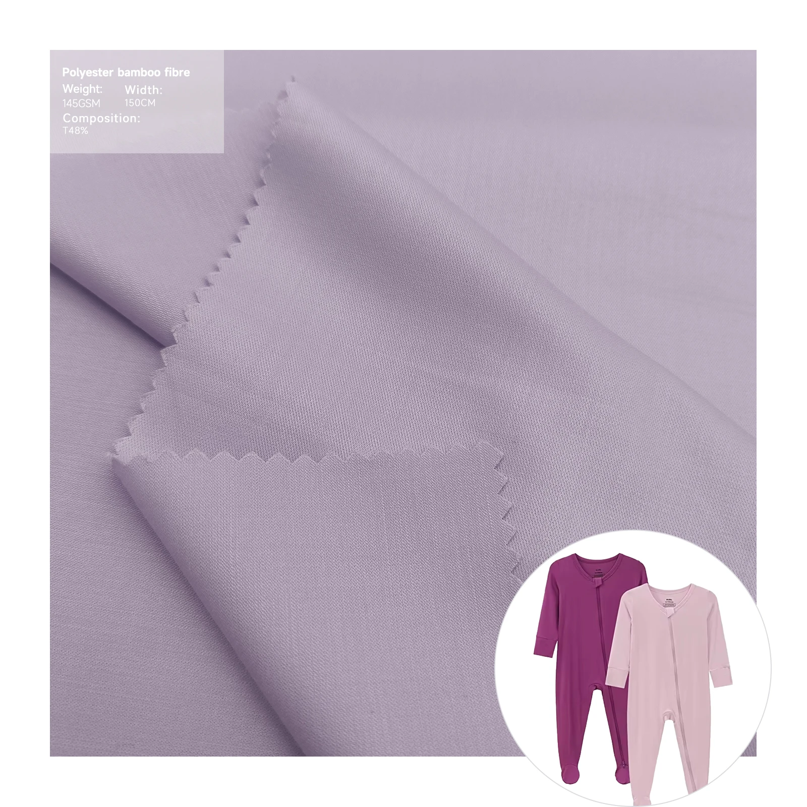 100% Bamboo Polyester Fiber Baby Clothes Lyocell Spandex Fiber Fabric ...