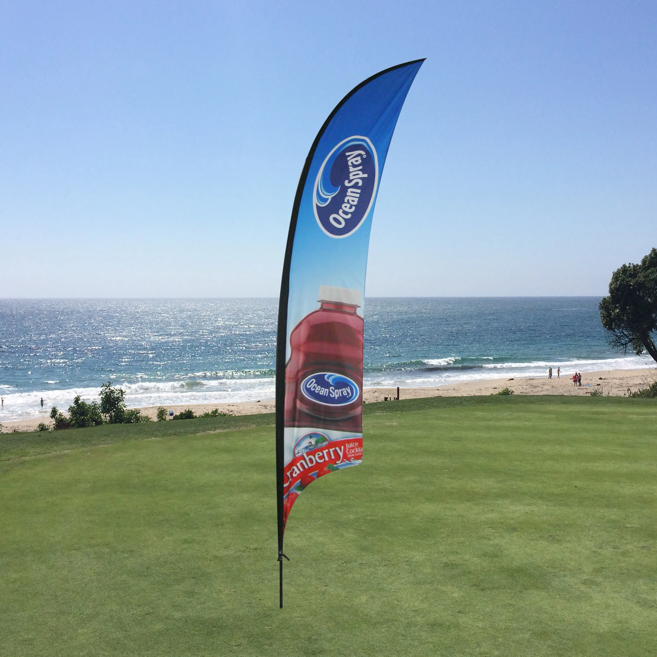 Large Custom Vinyl Banner Wind Blade Feather Beach Flag - Buy Custom ...