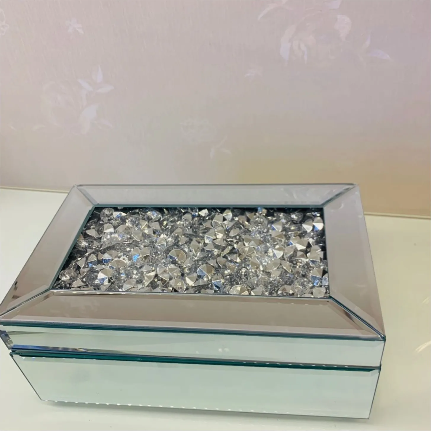 Wholesale Personalised Beautiful Stained Mirror Glass Jewelry Box With ...