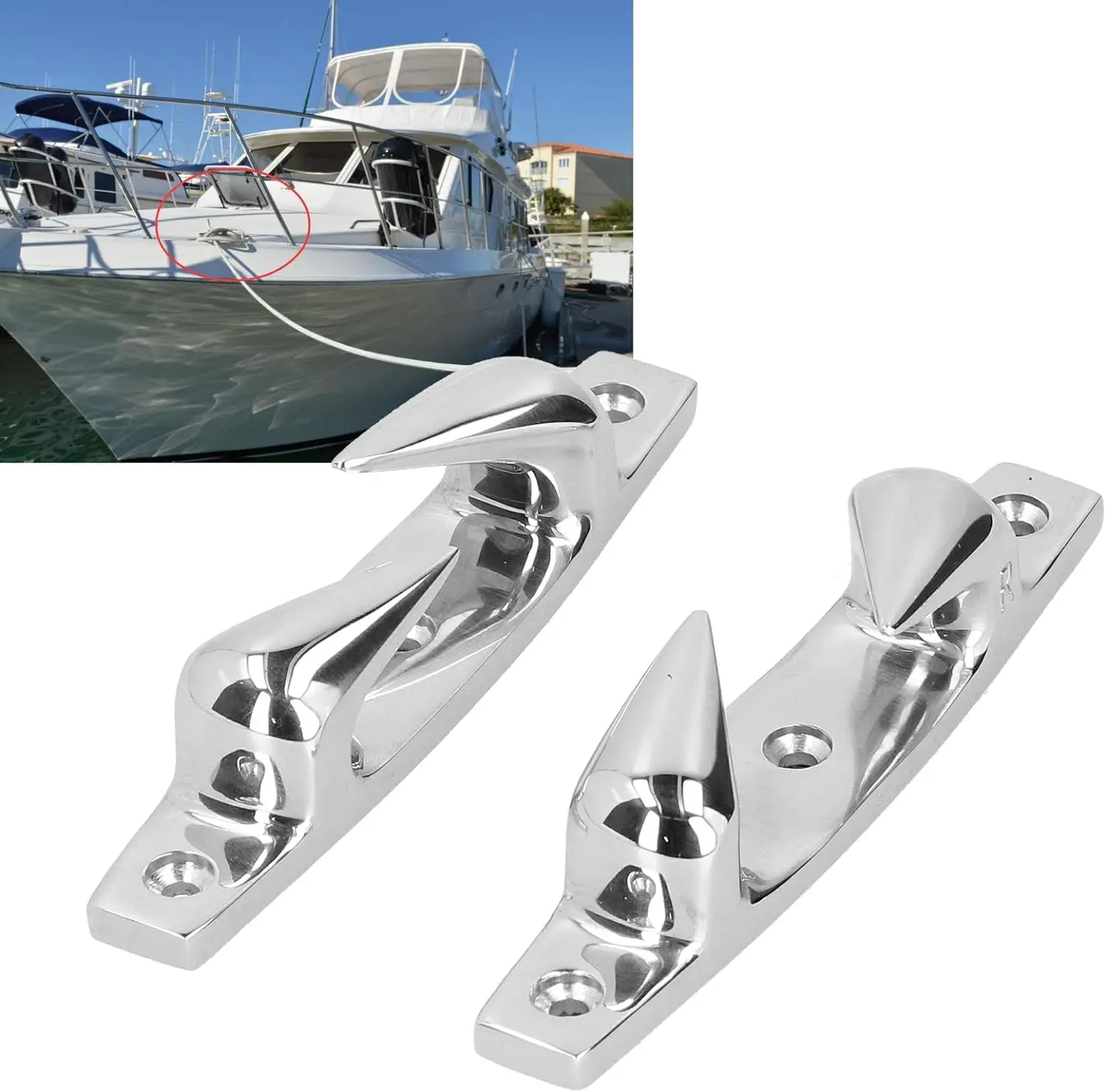 Anchoring Mooring Cleats Left Right 316 Stainless Steel Fairlead For ...