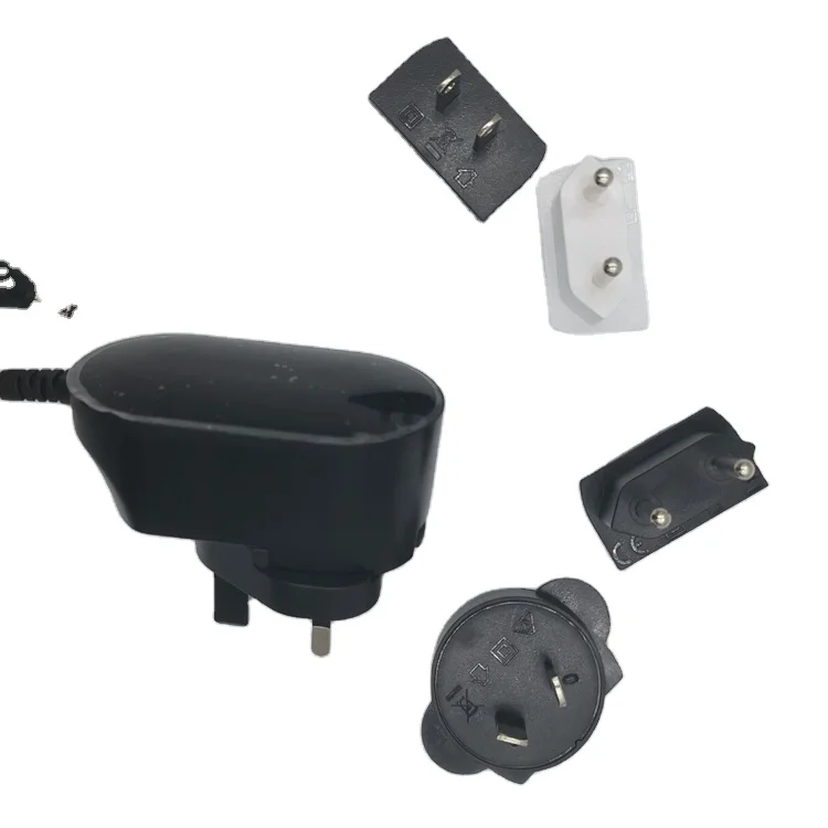 12v 1a Interchangeable Wall Plug Power Adapter 12w Ac Dc Switching ...