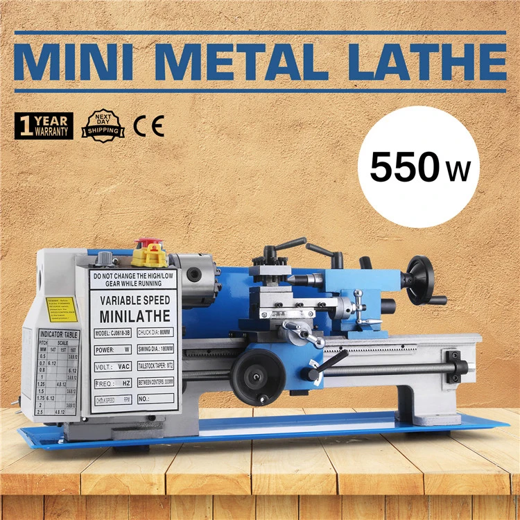 Mini Metal Lathe 7x12" 550W Precision Variable Speed Bench Top CNC Mini ...
