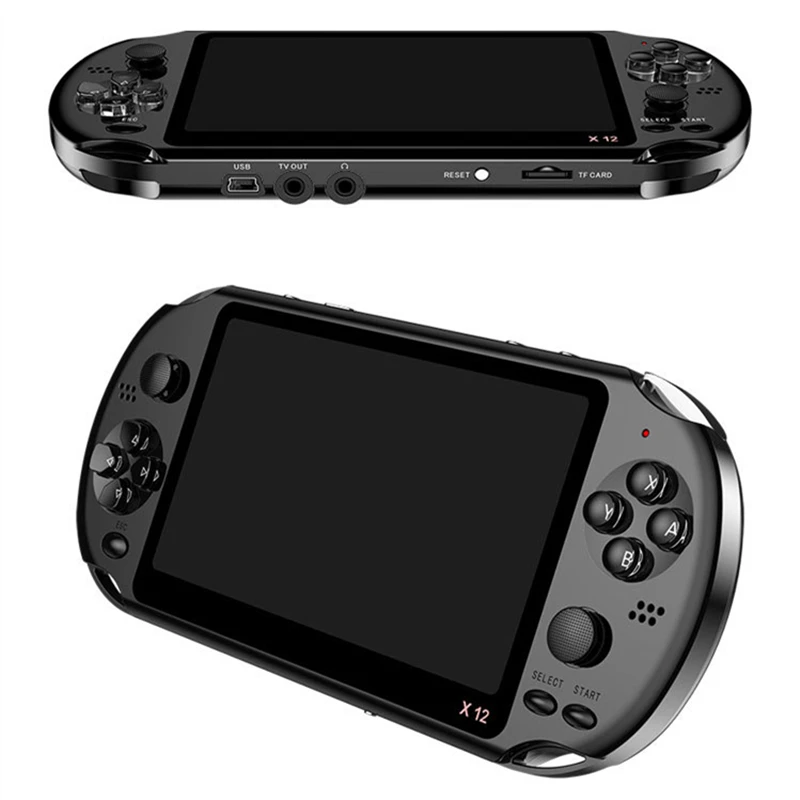 Portable X12 Handheld Game Console 5.0 Inch Screen 32bit Hd Mp5 Video ...