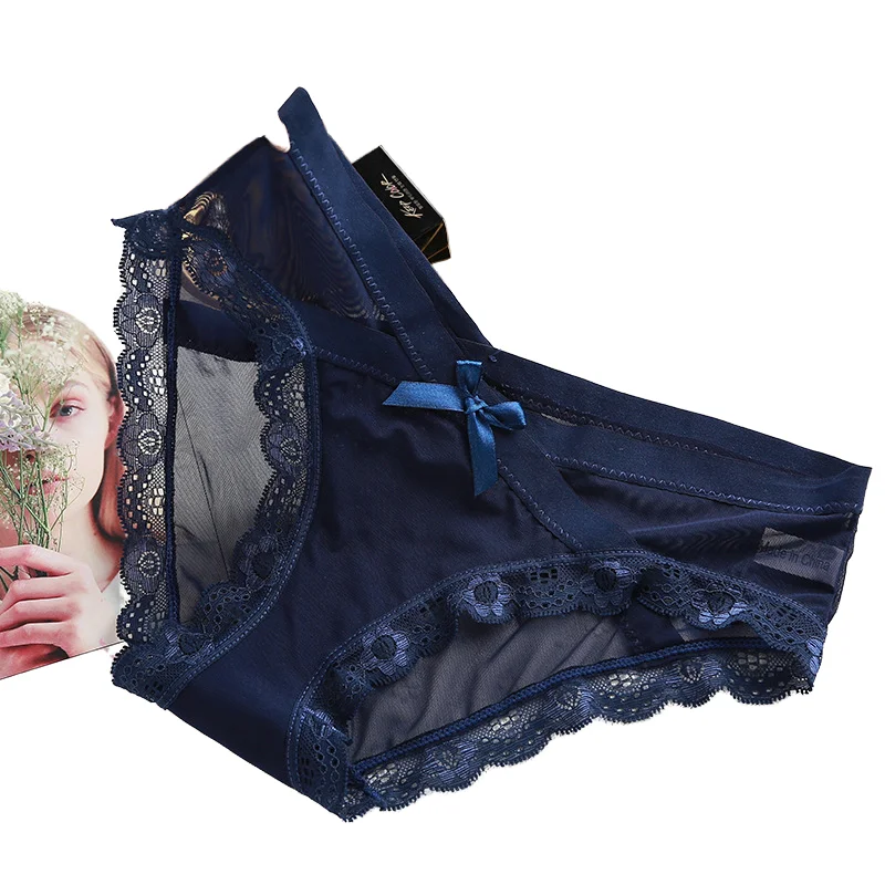 Super Soft Cotton Lace Panties Breathable Hollow Briefs Plus Size Girl Underwear Sexy Women's ...