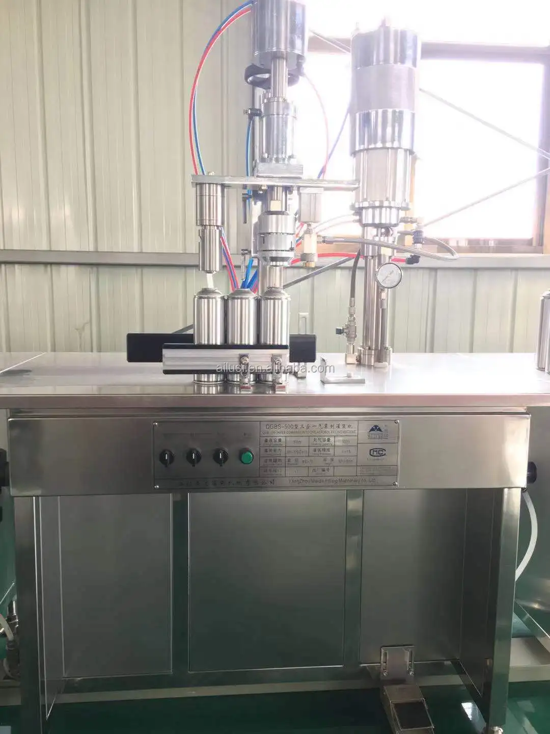 Aerosol Spray Filling Machine,Manual Push Aerosol Filling Machine Semi ...