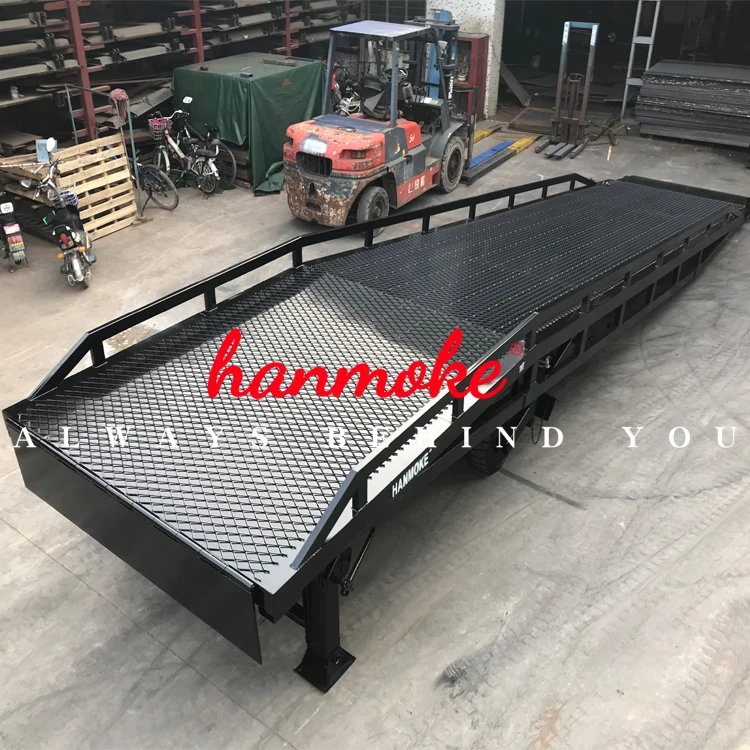 12 Ton Hydraulic Truck Unloading Ramps And Loading Ramp With Mobile ...