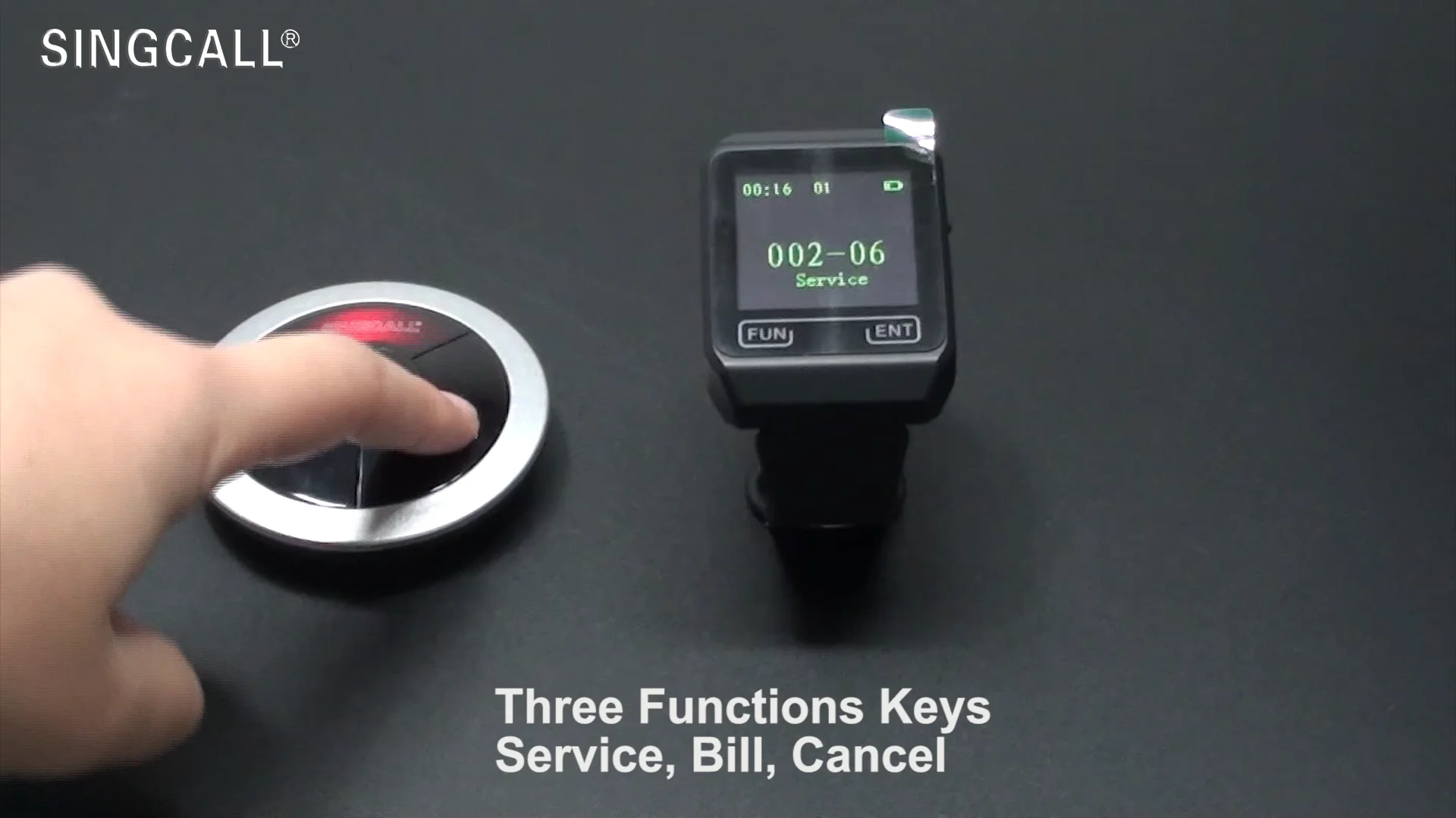 Singcall Waiter Call Buttons Wrist Beeper Watch Pager For Restaurant ...