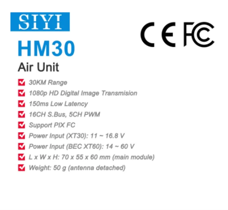 SIYI HM30 MK15 MK15E Air Unit - Long Range 1080p Transmission