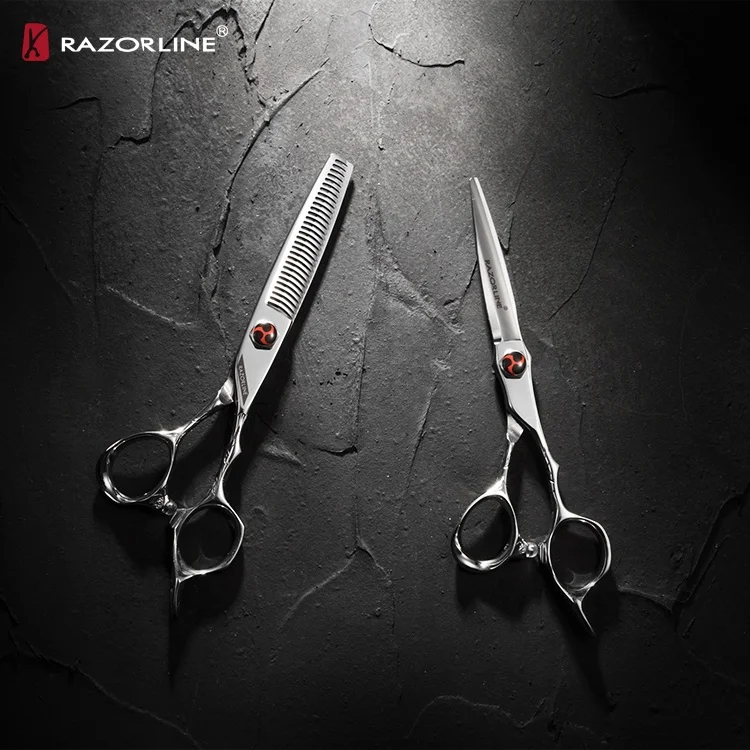 Japanese 440C Steel Hair Cutting Scissors Professional Barber Shears Salon Hair Scissors Hair ...