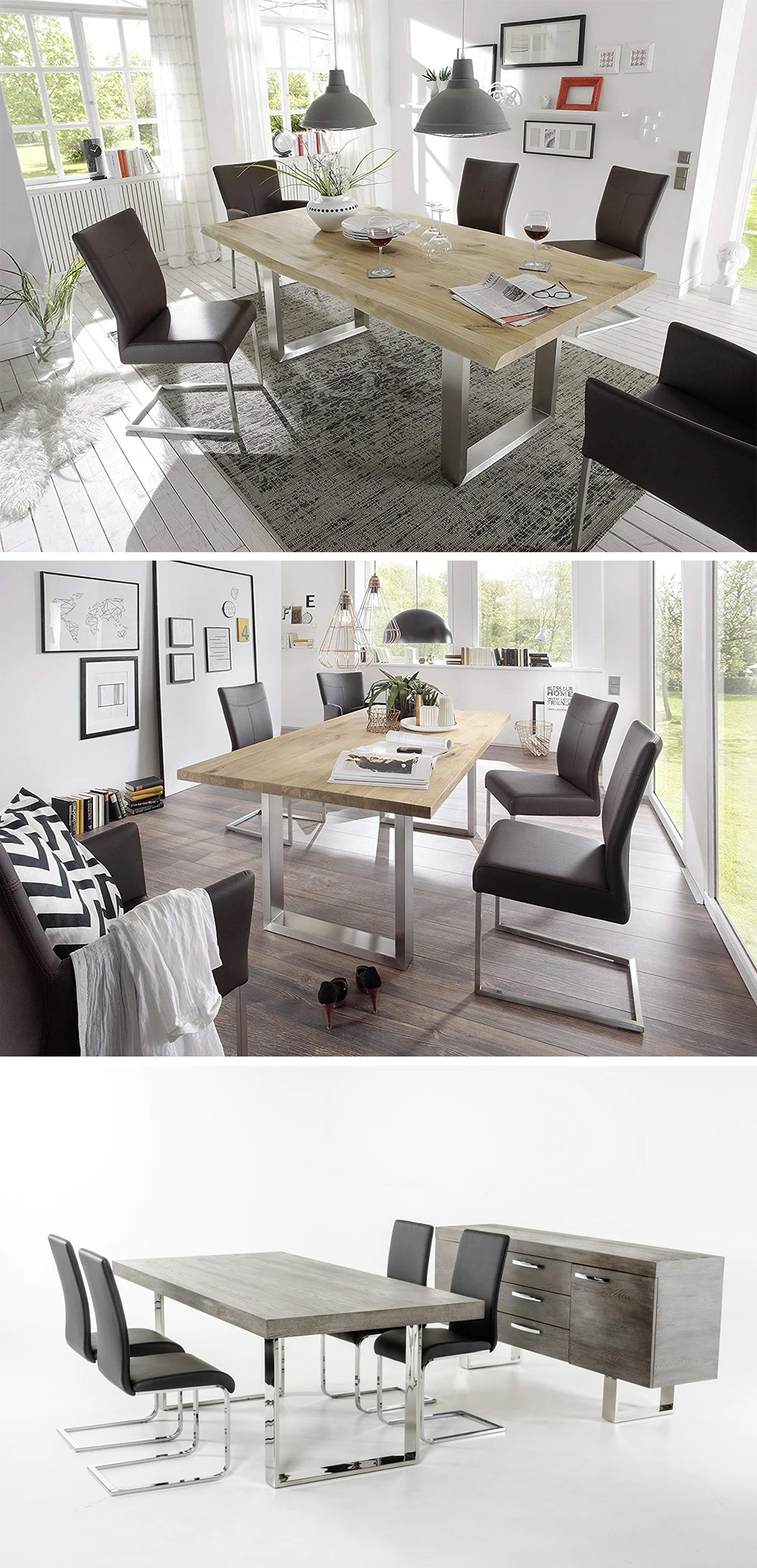 Stainless Steel Table Legs Furniture Feet Frame Brushed Polished Square ...