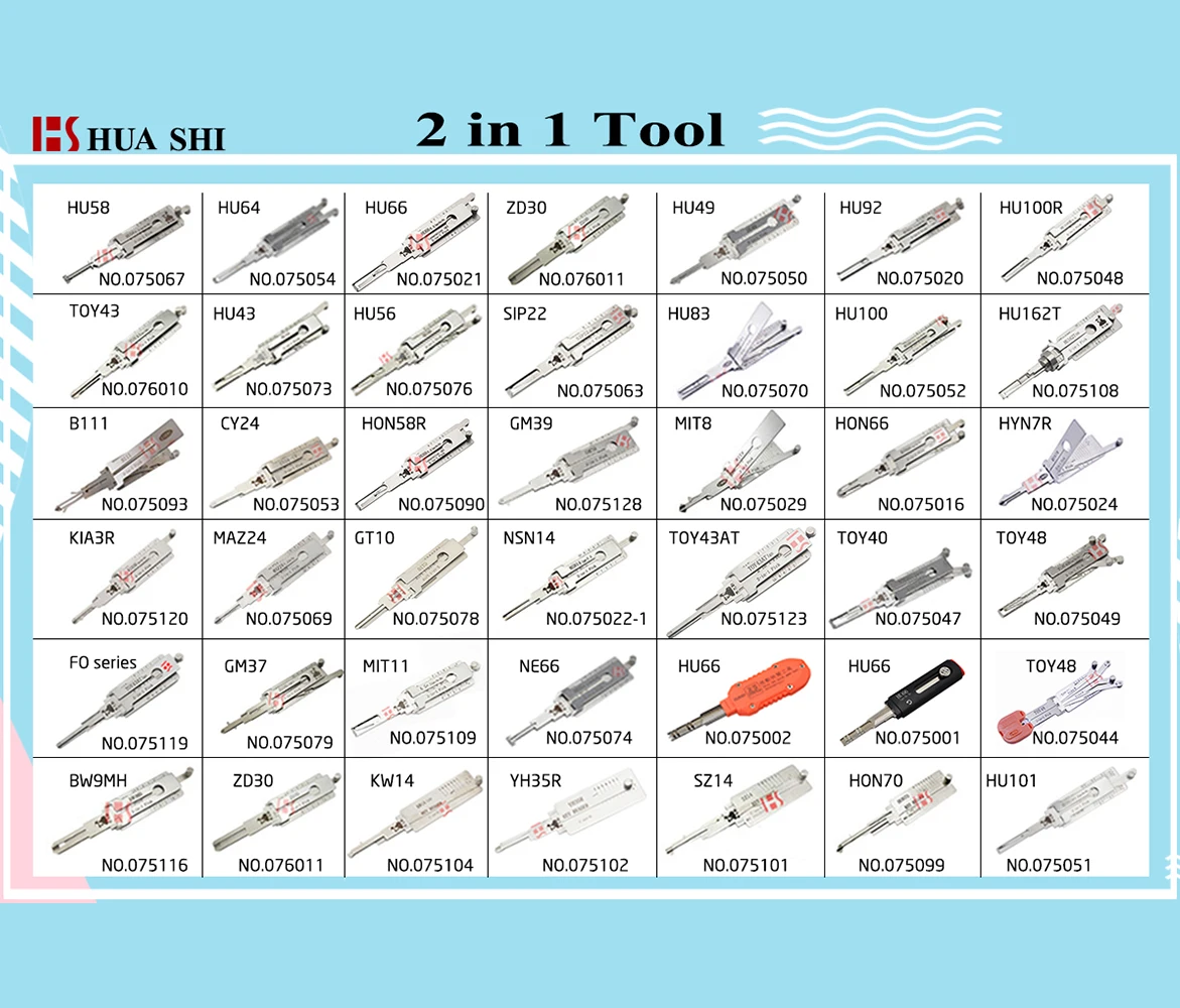 61 Pcs Customized Choice Lishi Pick Tools 075089 Car Lock Opening ...