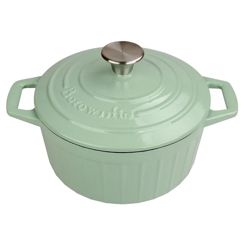 Mu New Dutch Pot Traditional Soup Cooking Pot Enameled Cast Iron Dutch ...