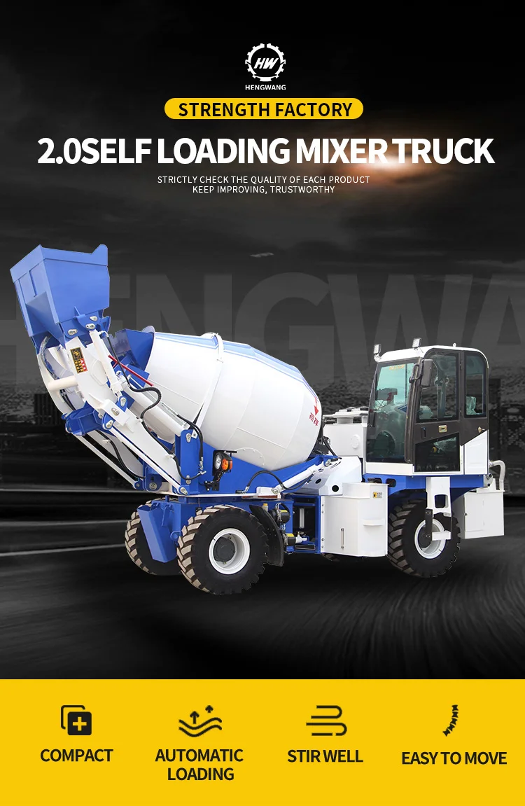2m3 Batch Mobile Self Loading Concrete Mixer Truck Lower Price - Buy ...