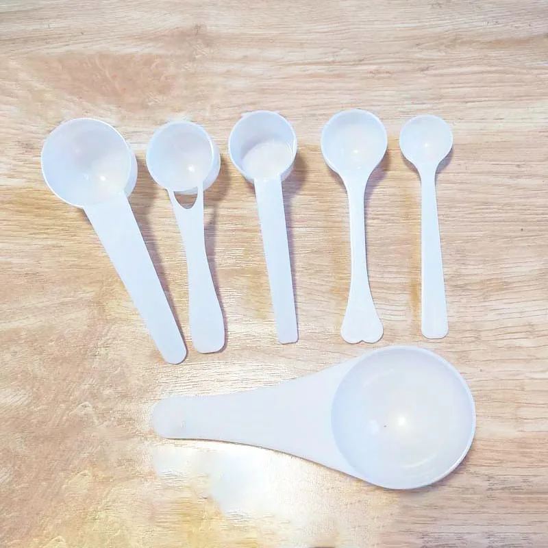 1g 2g 3g 5g 10g 15g White Plastic Measuring Spoon Scoop for Milk Powder ...