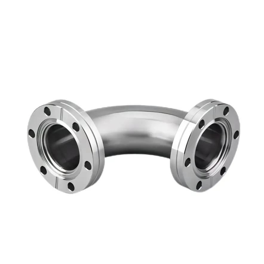 Stainless Steel 304 CF Flange Elbow Vacuum Double Flanged 90 Degree ...
