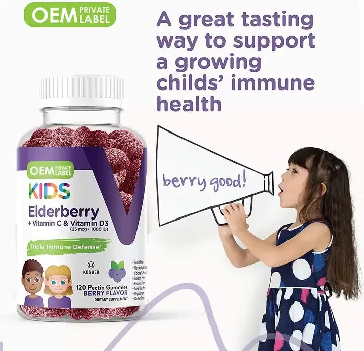 Oem/odm Sugar Free Gummies Multivitamin Gummy For Kids Vitamin C D3 ...