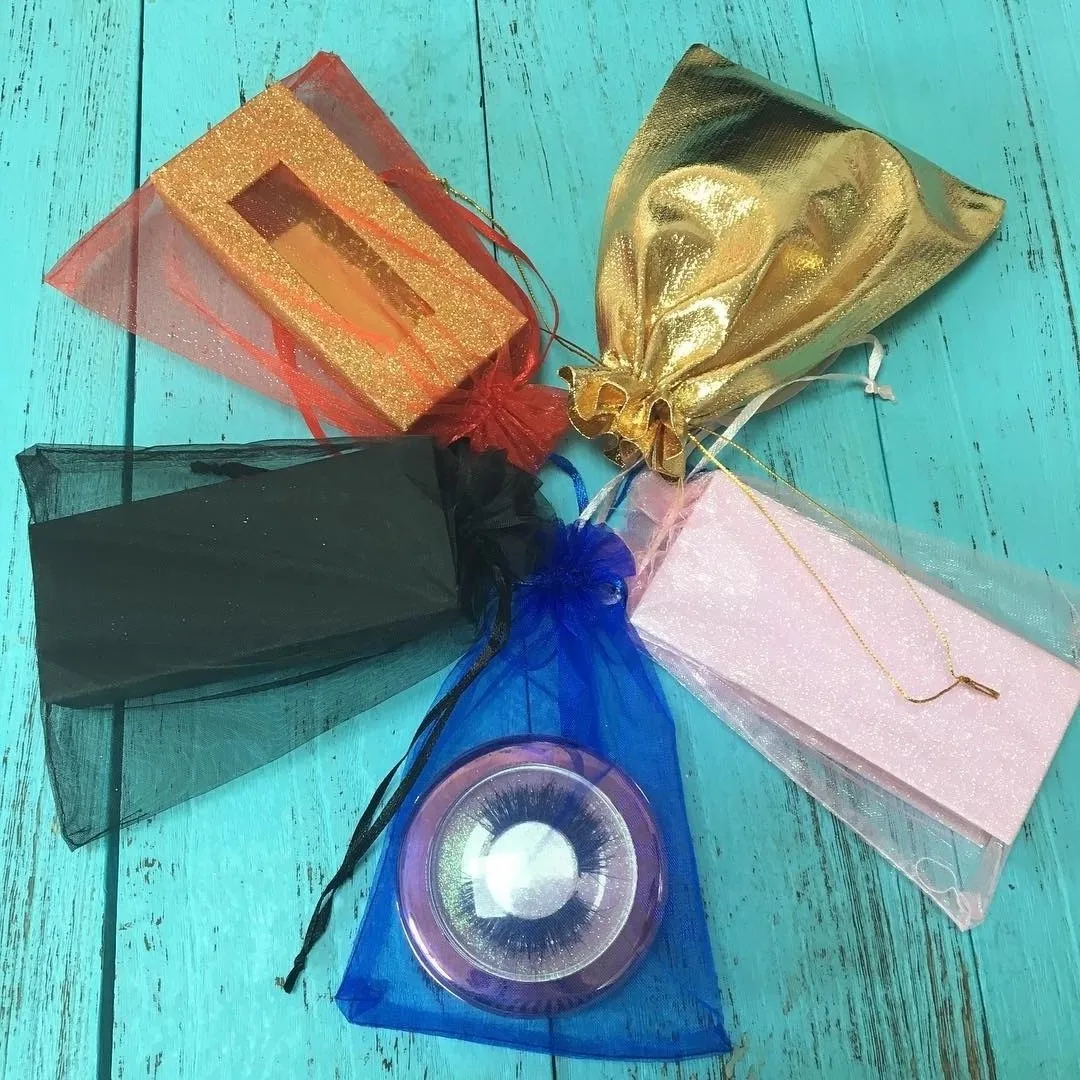 Custom Cosmetic Eye Lash Bag Colorful Lash Packaging Bag For Mink ...