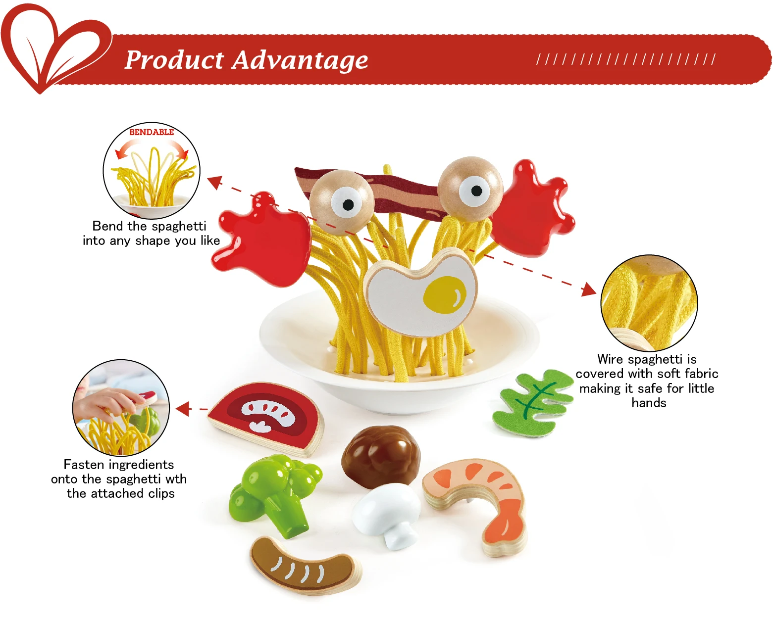 Hape Top Qualität Lebensmittel Pasta Dumme Spaghetti Pretend Spielen ...