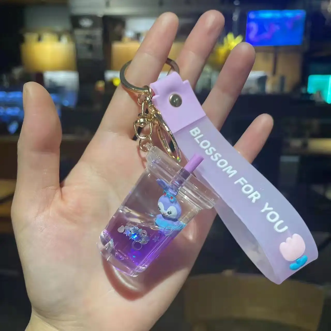 Factory Direct Custom Acrylic Boba Milk Tea Cup Shaker Charm Keychain ...